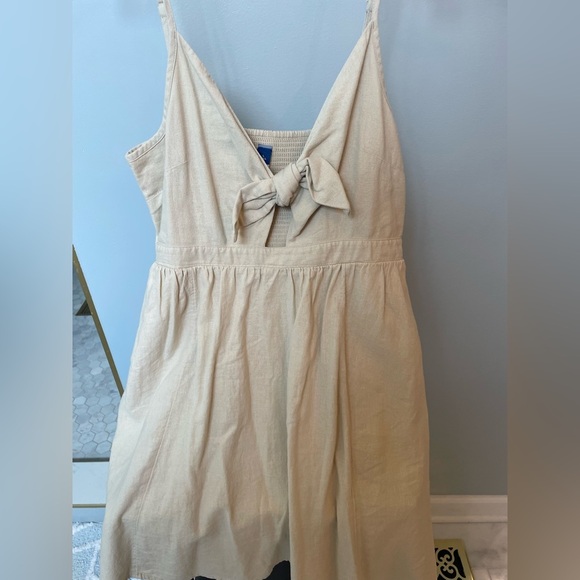 Old Navy | Dresses | Linen Tan Dress | Poshmark